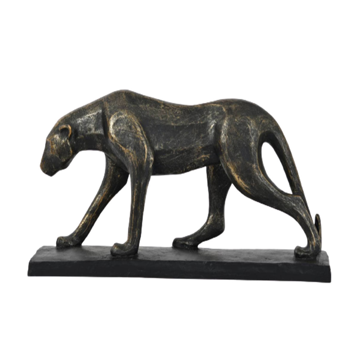 Cubist Resin Leopard Sculpture